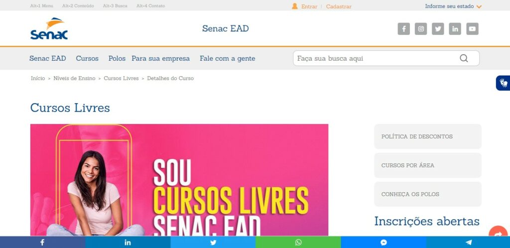 Cursos SENAC EAD 2023: Inscrições em Cursos Gratuitos Online