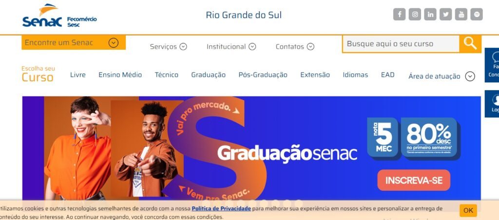 SENAC RS 2023: Inscrições e Vagas SENAC (Cursos Gratuitos EAD)