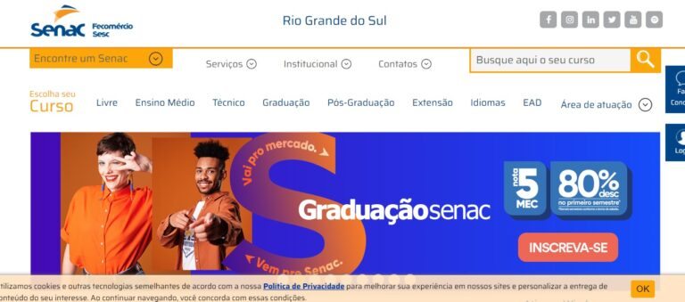 SENAC RS 2023: Inscrições e Vagas SENAC (Cursos Gratuitos EAD)
